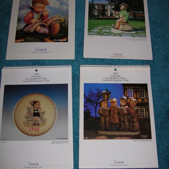 Hummel | Other | 4 Vintage Mi Hummel Goebel Calendars Figurines ...